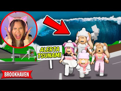 Nós SOBREVIVEMOS ao MAIOR TSUNAMI em BROOKHAVEN!