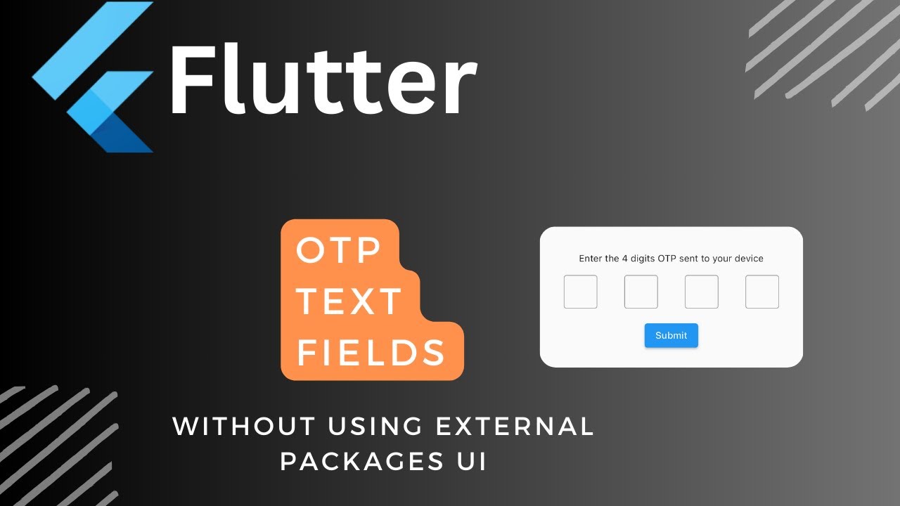 Flutter Otp Text Fields Without Using External Packages Youtube