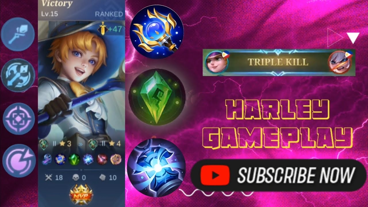 HARLEY BEST BUILD 2024 MVP | TOP GLOBAL PRO GAMEPLAY | INTENSE GAMEPLAY ...