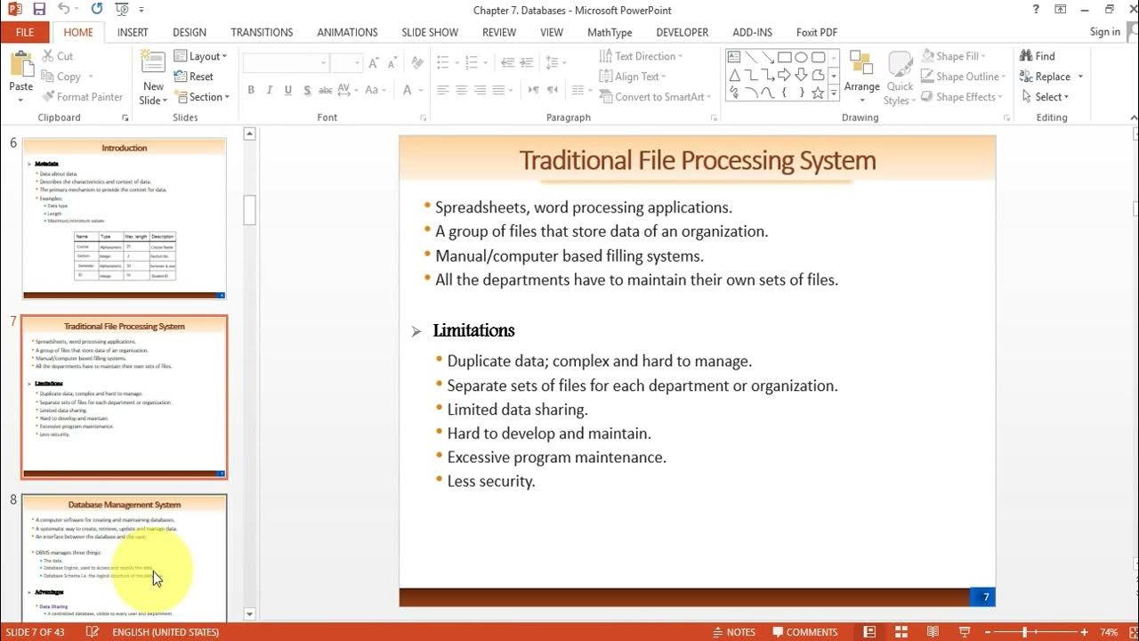 Lecture-03| Database System| Traditional File Processing System - YouTube