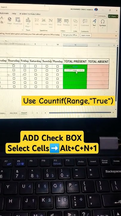 Attendence Sheet In Seconds 💯🔥 Excelhacks Excel Trending Shorts Shortvideo Viral