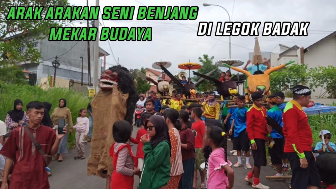arak arakan seni benjang mekar budaya di legok badak - YouTube