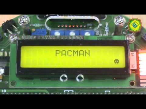 Animation on a 16x2 Character LCD using FireBird V P89V51RD2 Robot - YouTube
