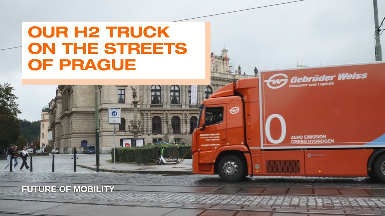 Impressive: Our h2 truck on the streets of Prague. 🚛 - YouTube
