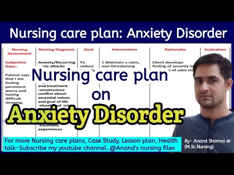 Generalized Anxiety disorder(GAD) nursing care plan//Nursing care plan ...