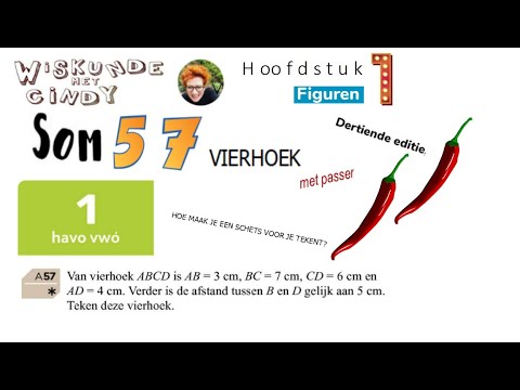 H1 HV1 som 57 Vierhoek ABCD tekenen met een passer als je alleen maar ...