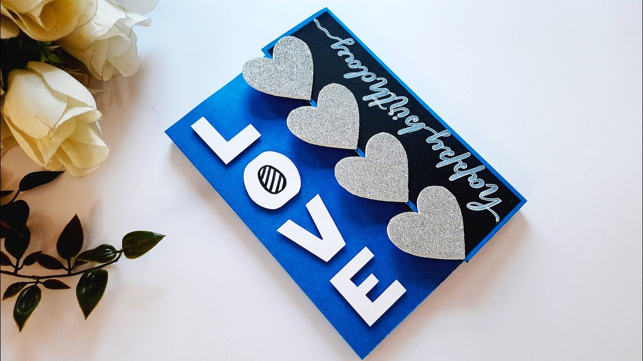 Beautiful Handmade Birthday Card for Boyfriend | Greeting Card for ...