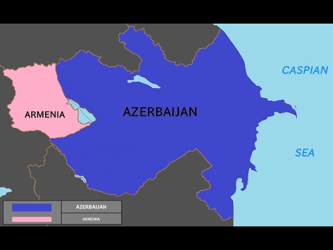 Territory of Azerbaijan Democratic Republic / Карта территории Азербайджана и армения