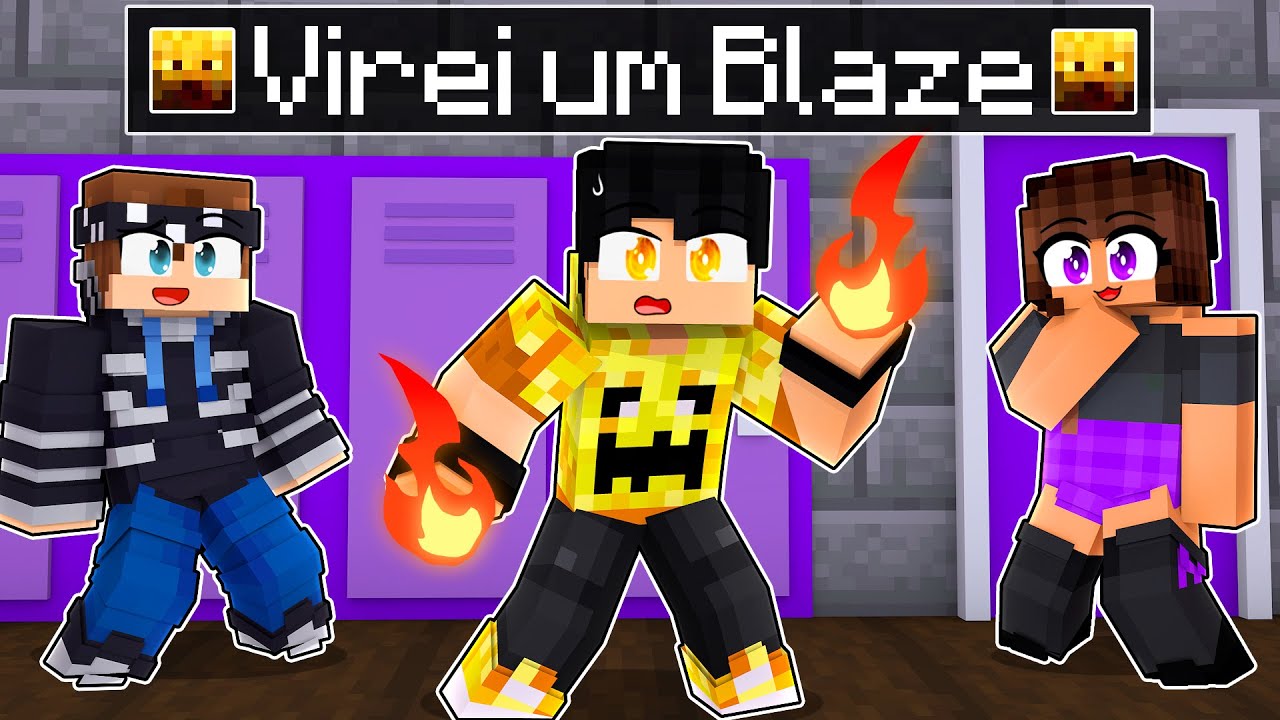 Virei o P3DRU BLAZE na ESCOLA DE MONSTRO do Minecraft - YouTube