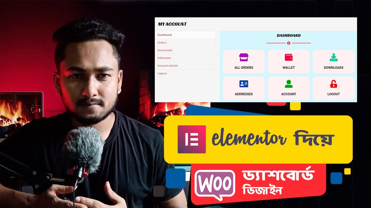 How To Design Woocommerce Dashboard My Account Page Using Elementor