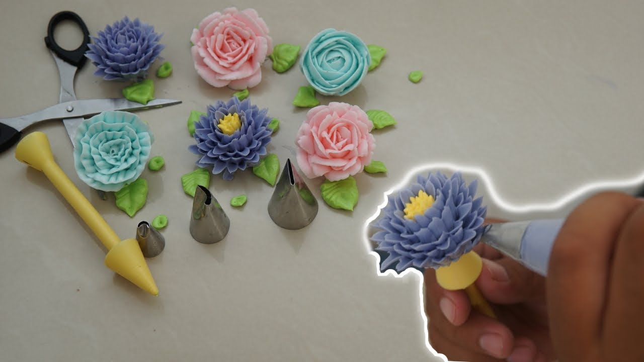 Cara Membuat Bunga Mawar Dari Butter Cream | tutorial membuat bunga ...