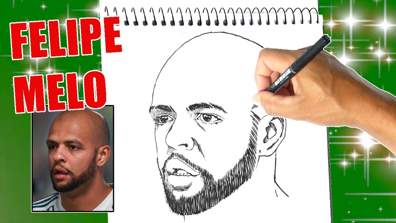 COMO DESENHAR FELIPE MELO | DESENHO FELIPE MELO PALMEIRAS - YouTube