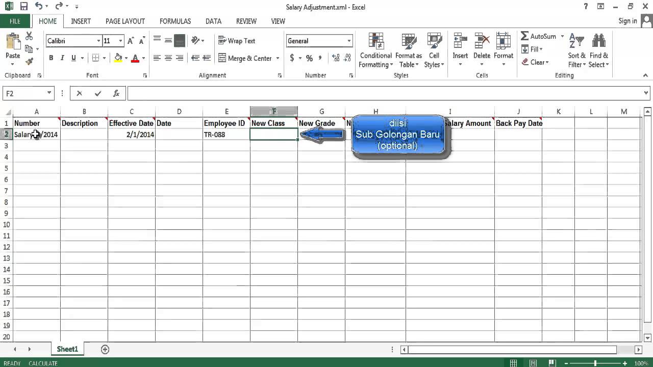 Input Transaksi Kenaikan Gaji Pokok melalui fasilitas import di Andal PayMaster - Payroll system ...