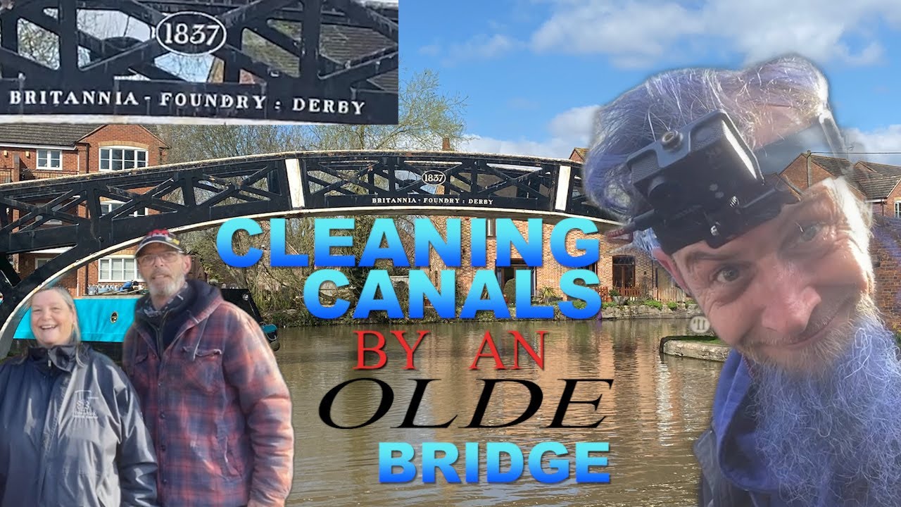 Cleaning canals by an olde bridge magnet fishing and cleaning the ...