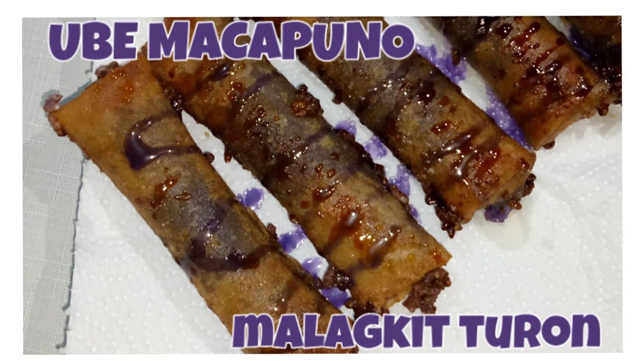 Ube Macapuno Malagkit Turon | Tagalog Easy Recipe - YouTube