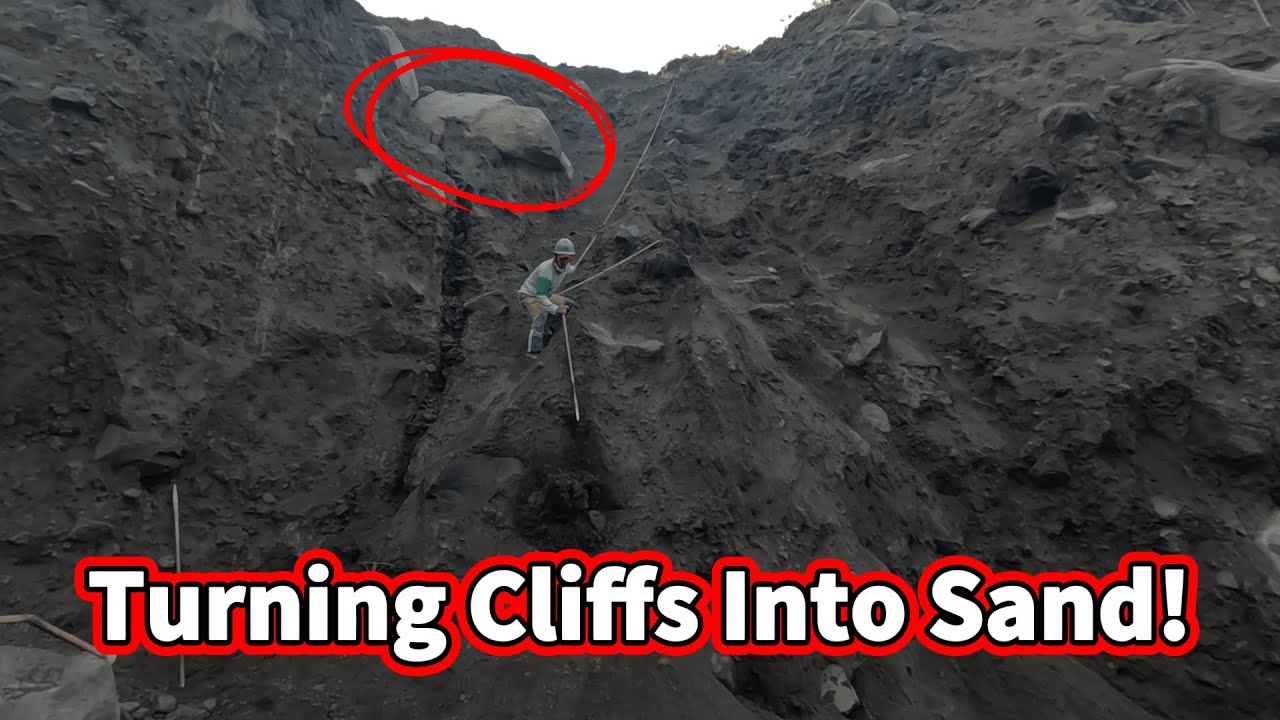 Sand Cliff Carved Down for Extra Stock! - YouTube