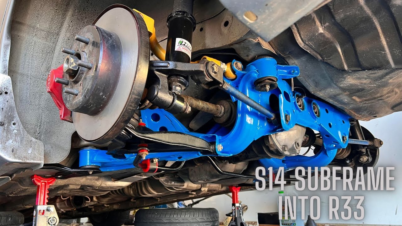 S14 Subframe into my R33 Sedan! PT2 - YouTube