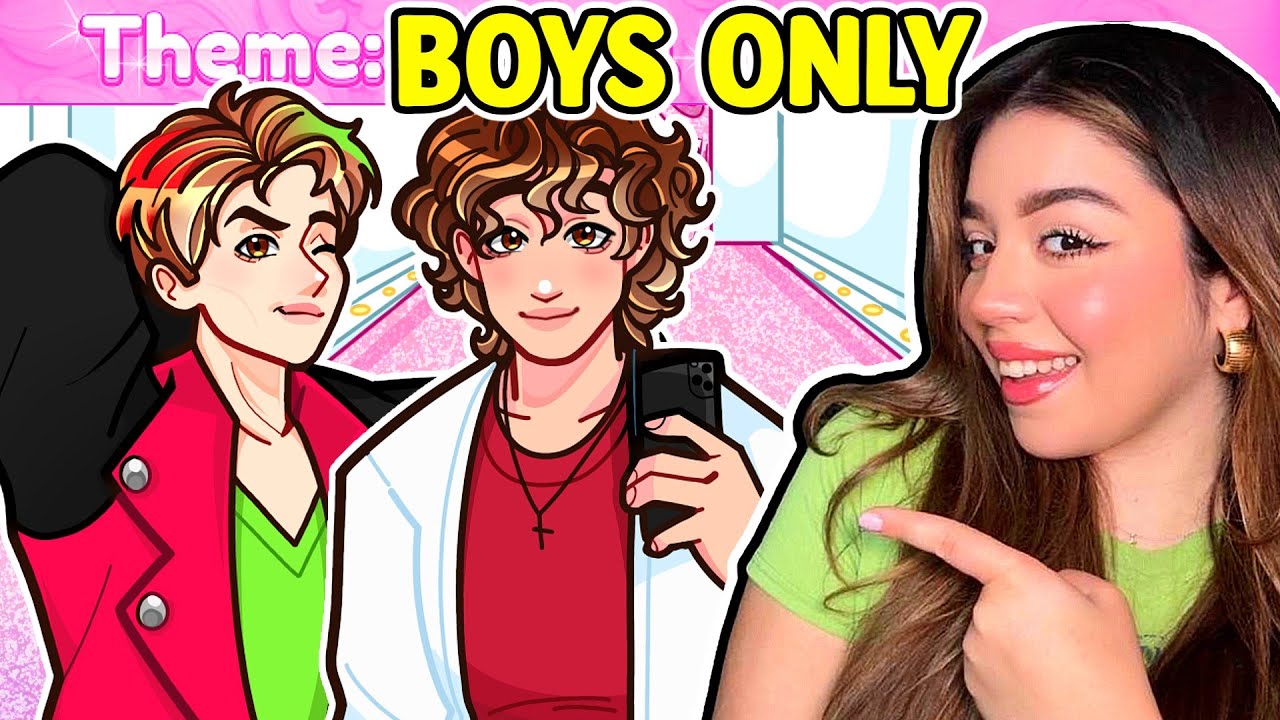 Playing DRESS TO IMPRESS but ONLY as BOYS! ft.IBELLA - YouTube