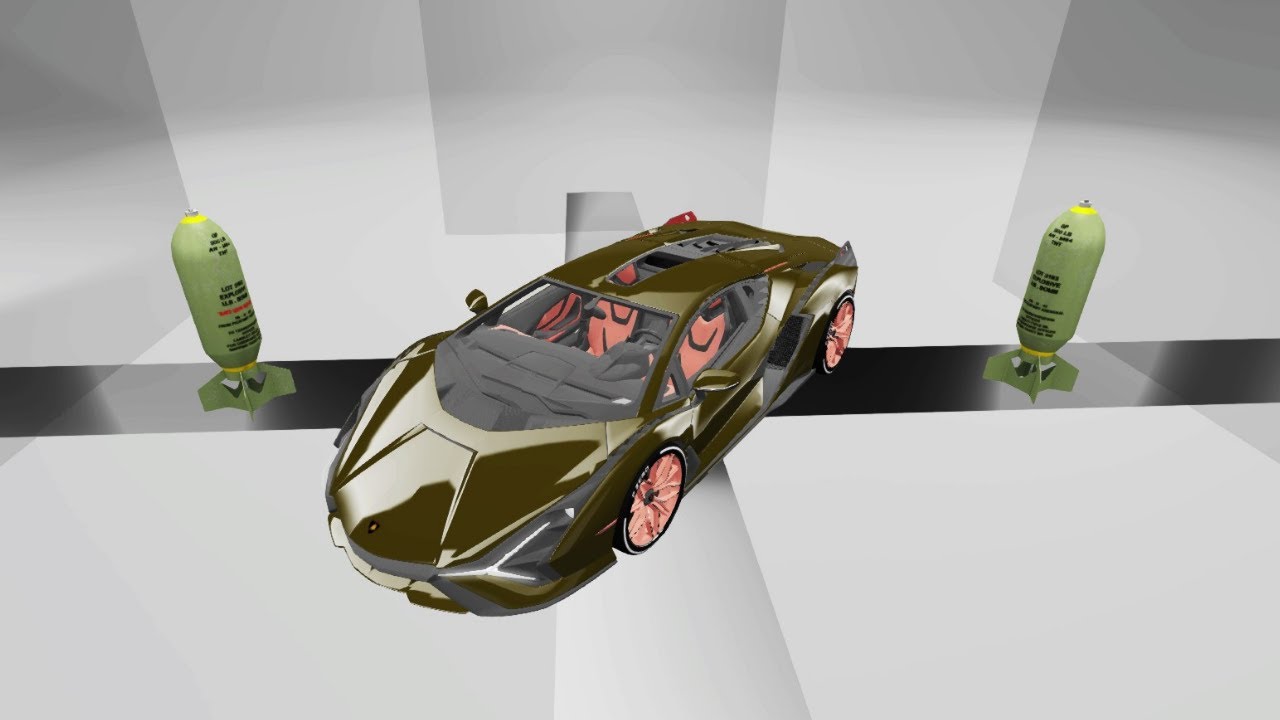 Cars vs Press Cube - BeamNG.Drive - YouTube