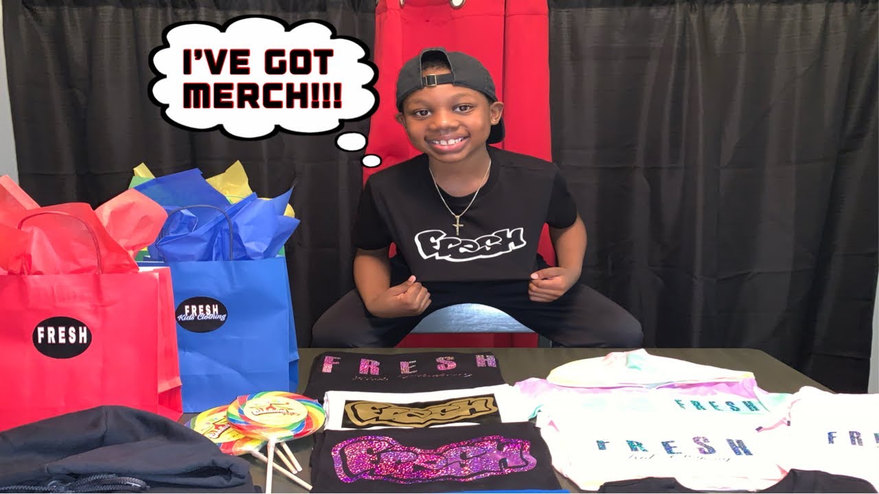 INTRODUCING MY NEW MERCH! “FRESH KIDS CLOTHING" - YouTube