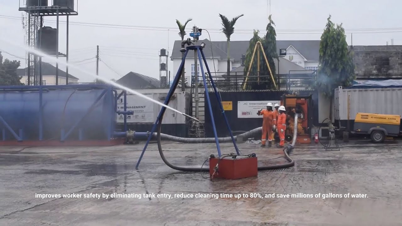 Automated Tank Cleaning Equipment Services at JC International - YouTube
