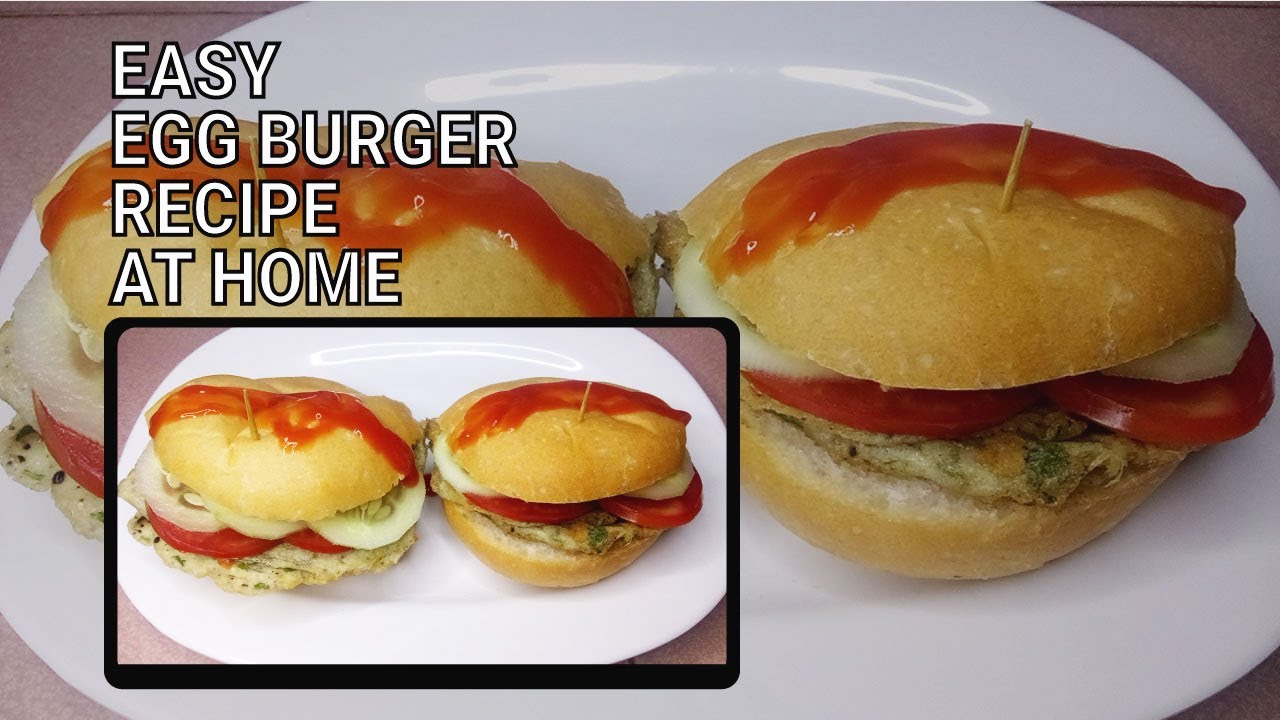 Easy egg burger recipe at Home 😳🍔 | trending snacks recipe | Egg Burger ...