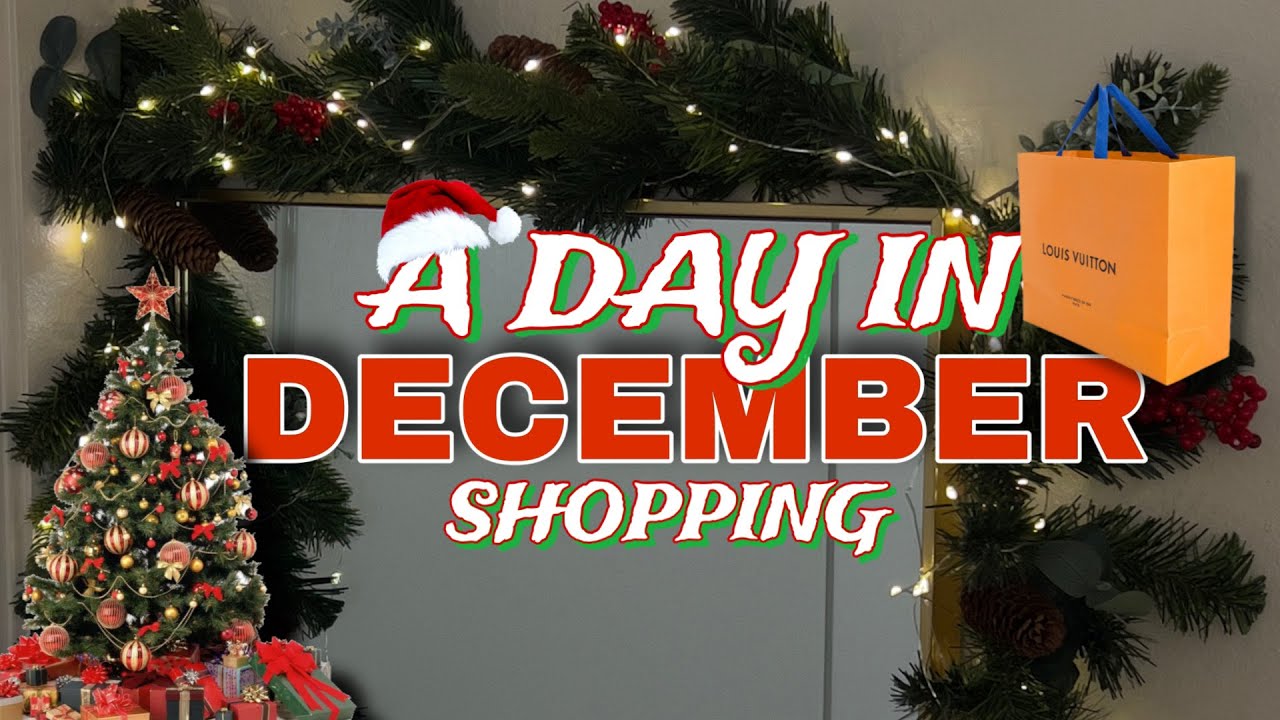 A Day in DECEMBER: Christmas shopping & festive room makeover - YouTube