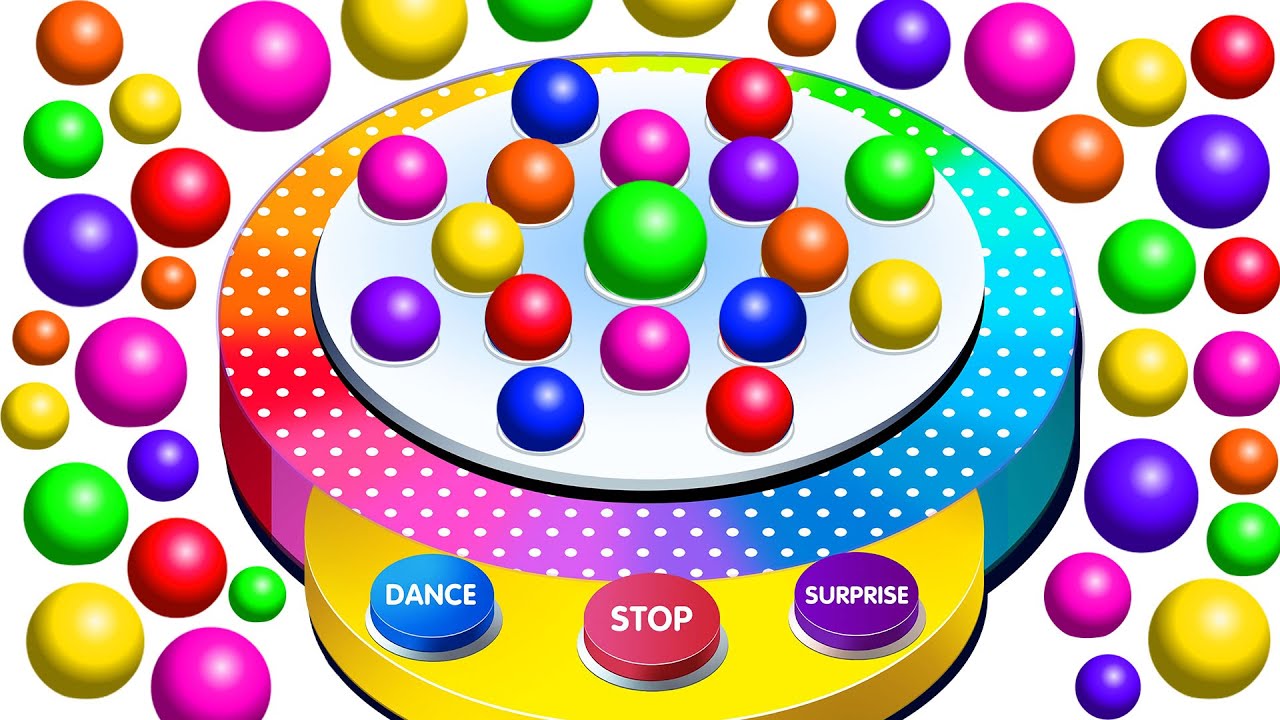 🔴🔵Learn Colors with Dancing Balls🟢🟡Finger Family + More Nursery Rhymes ...