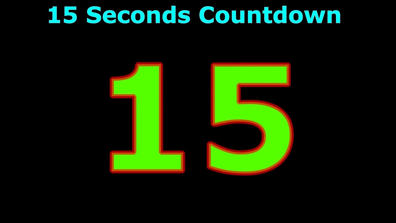 15 Seconds Countdown | Digital Clock | 15 Seconds Alarm - YouTube