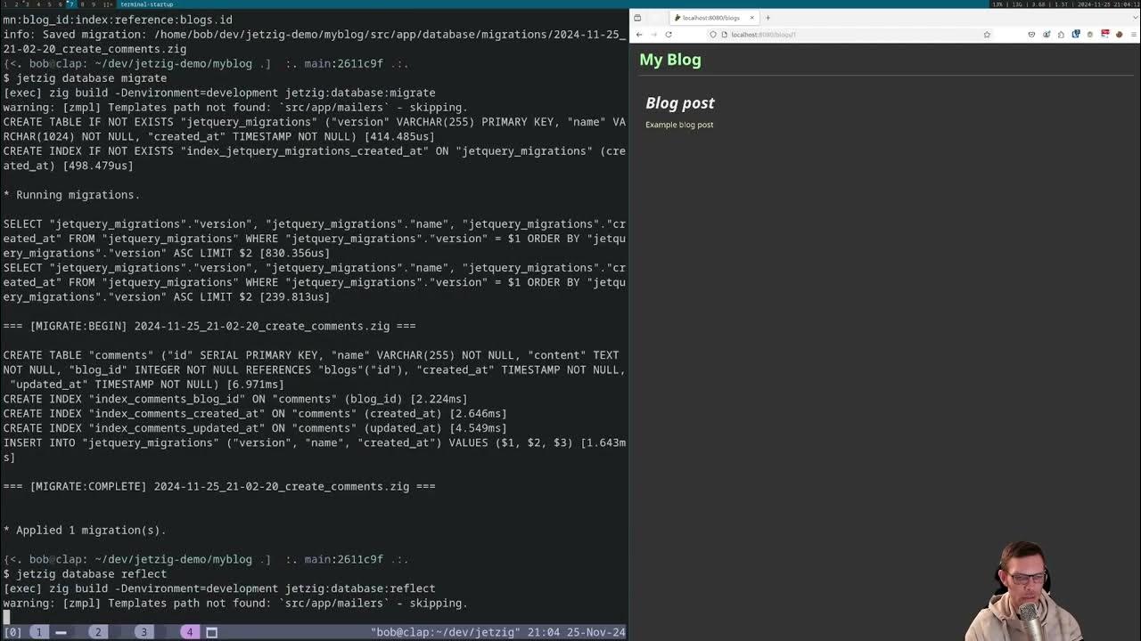 Screencast #4: (Part 2) Building a database web app in Zig with Jetzig - YouTube