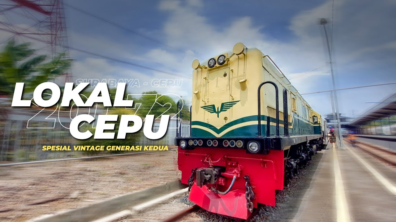 KERETA LOKAL DENGAN LOKOMOTIF ERA PJKA? Trip NAIK KERETA API Ekonomi ...