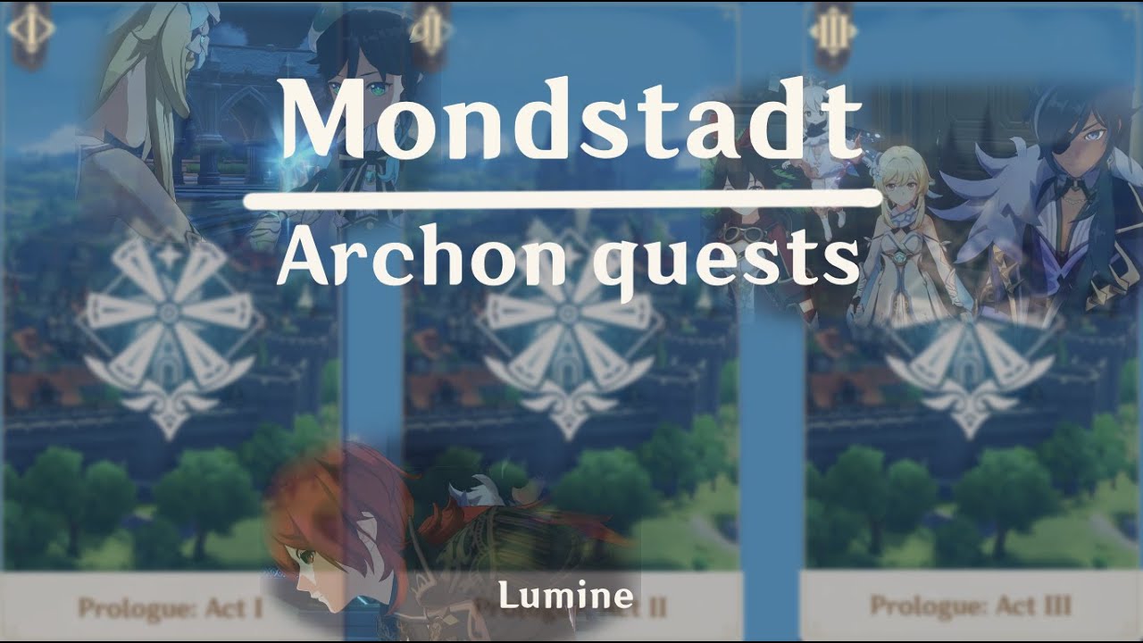 Genshin Impact | All Mondstadt Archon quests | All Cinematic Cutscenes ...