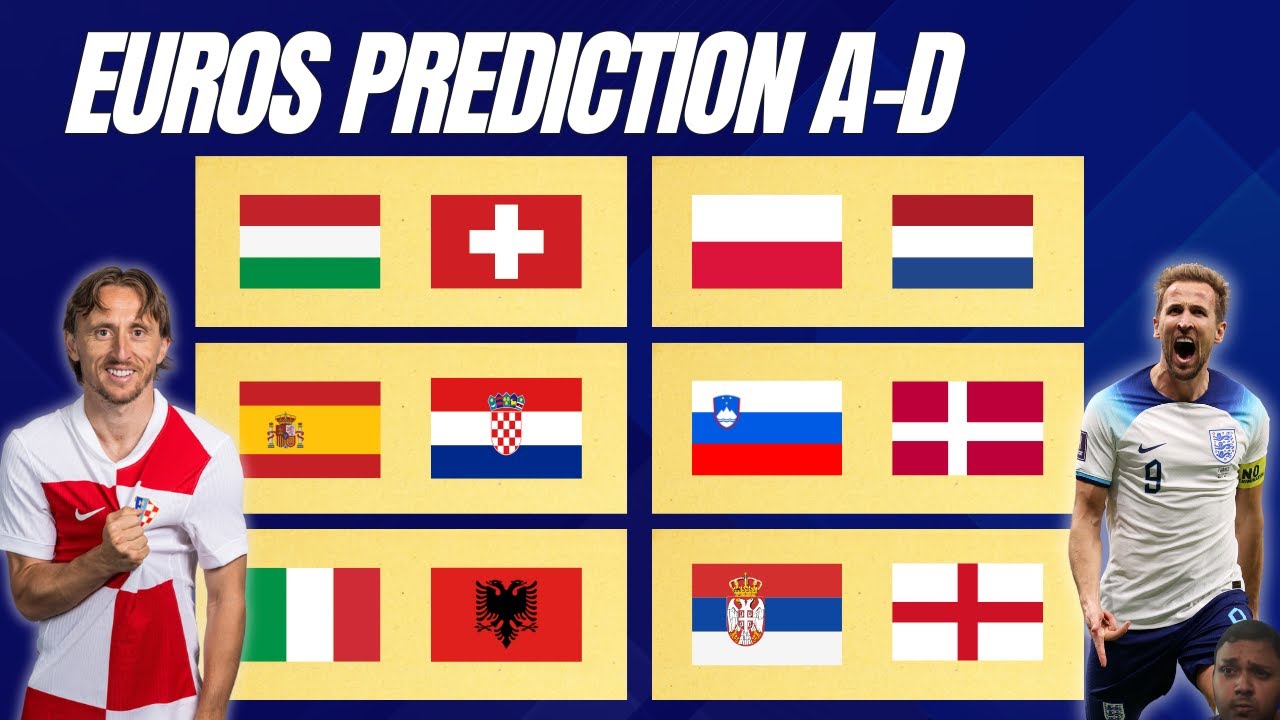 EURO PREDICTION MATCHDAY 1 GROUP A-D - YouTube
