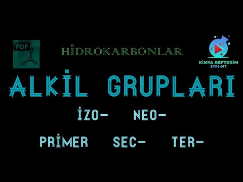 Alkil Grupları (izo , neo , primer, sekonder , tersiyer alkiller)(Alkillerin Yaygın Adlandırılması)