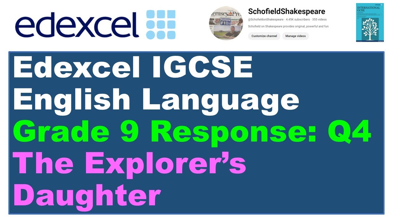 Achieving a Grade 9: The Explorer's Daughter (Edexcel IGCSE English ...