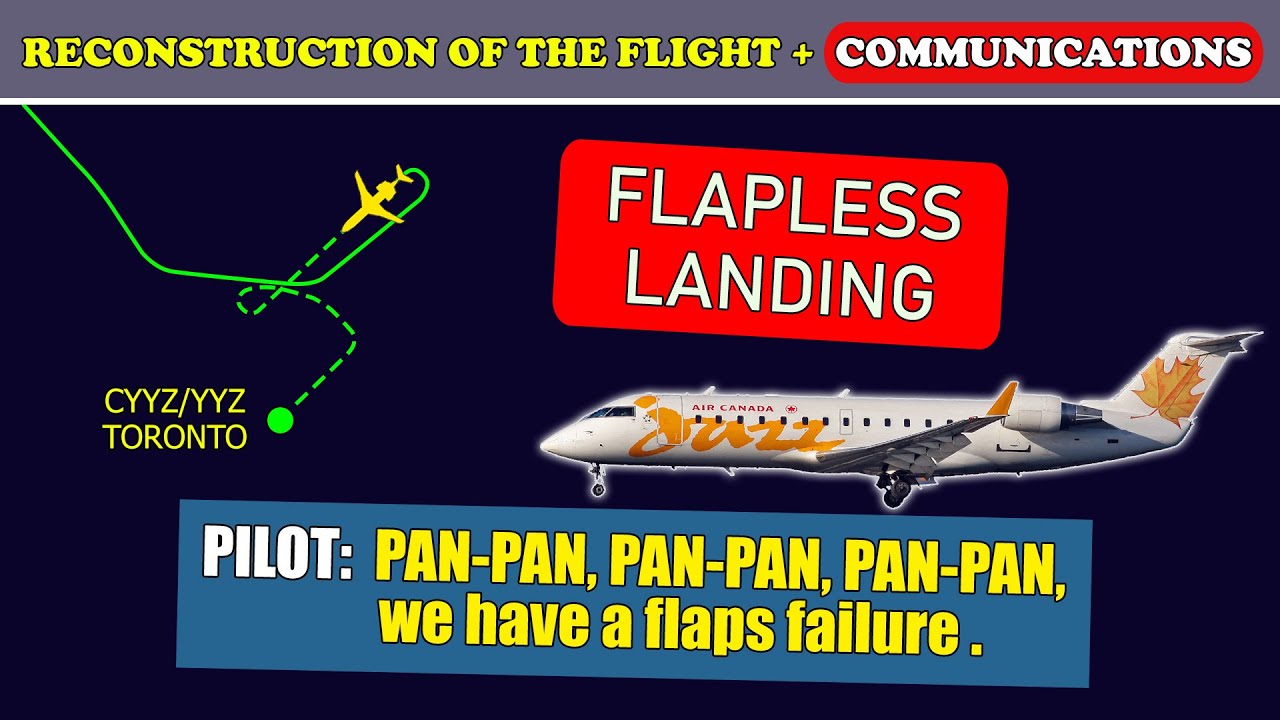 PAN-PAN, flapless landing | Air Canada Jazz CRJ-200 | Toronto Pearson ...