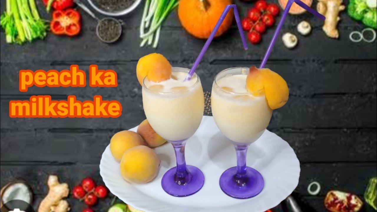 Peach Milk Shake Recipe by Tasty Food with Saba| آڈو کا ملک شیک - YouTube