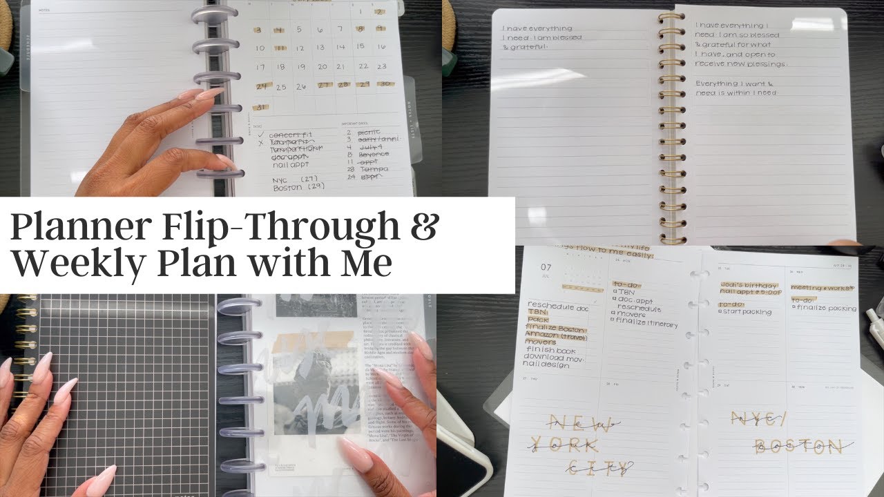PLANNER FLIP THROUGH AND PLAN WITH ME: July 24 30 - YouTube