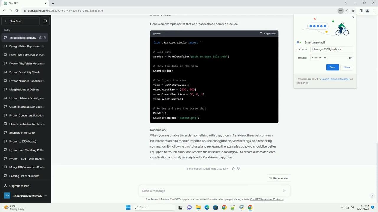 Unable to render something with pvpython paraview - YouTube
