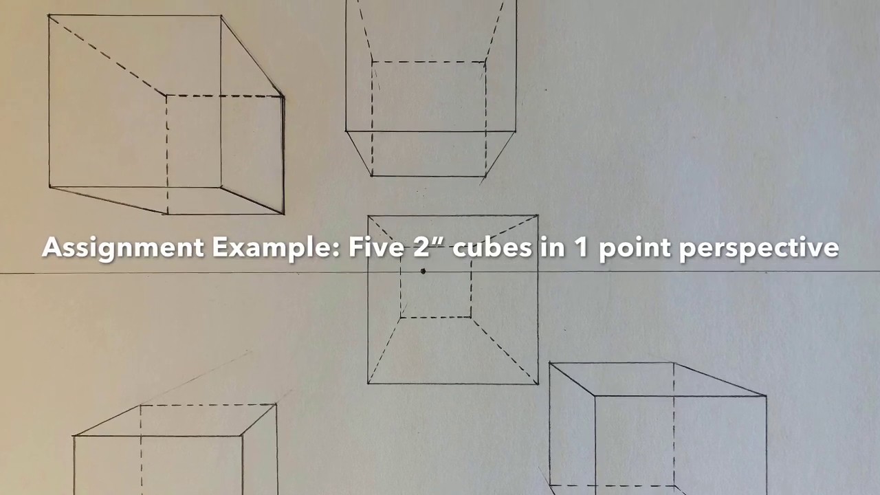 One Point Perspective Cubes - YouTube