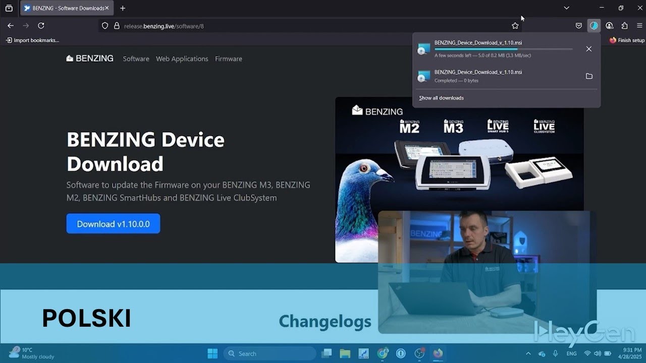BENZING Device Download - POLISH - YouTube
