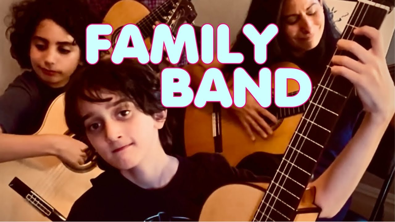 Our Family Band @QuarantinedQuartet playing one of original songs ...
