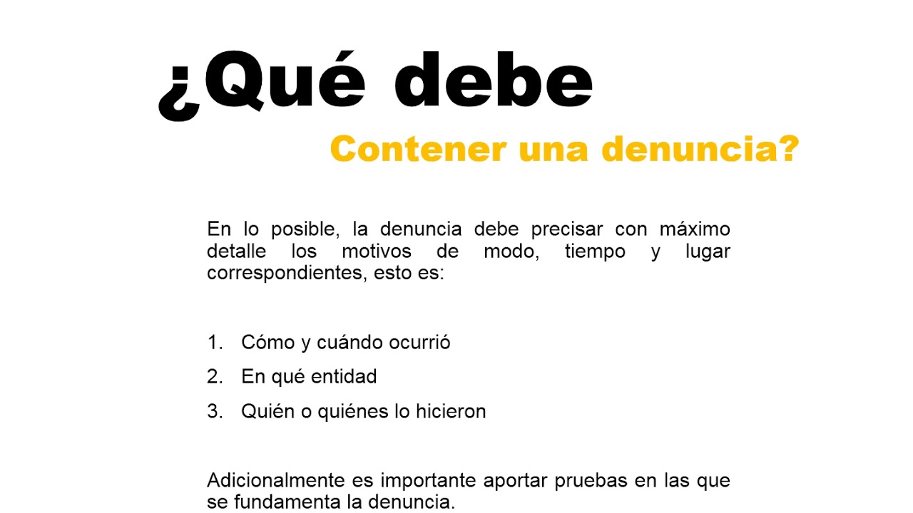 Qué es denuncia - CMV - YouTube