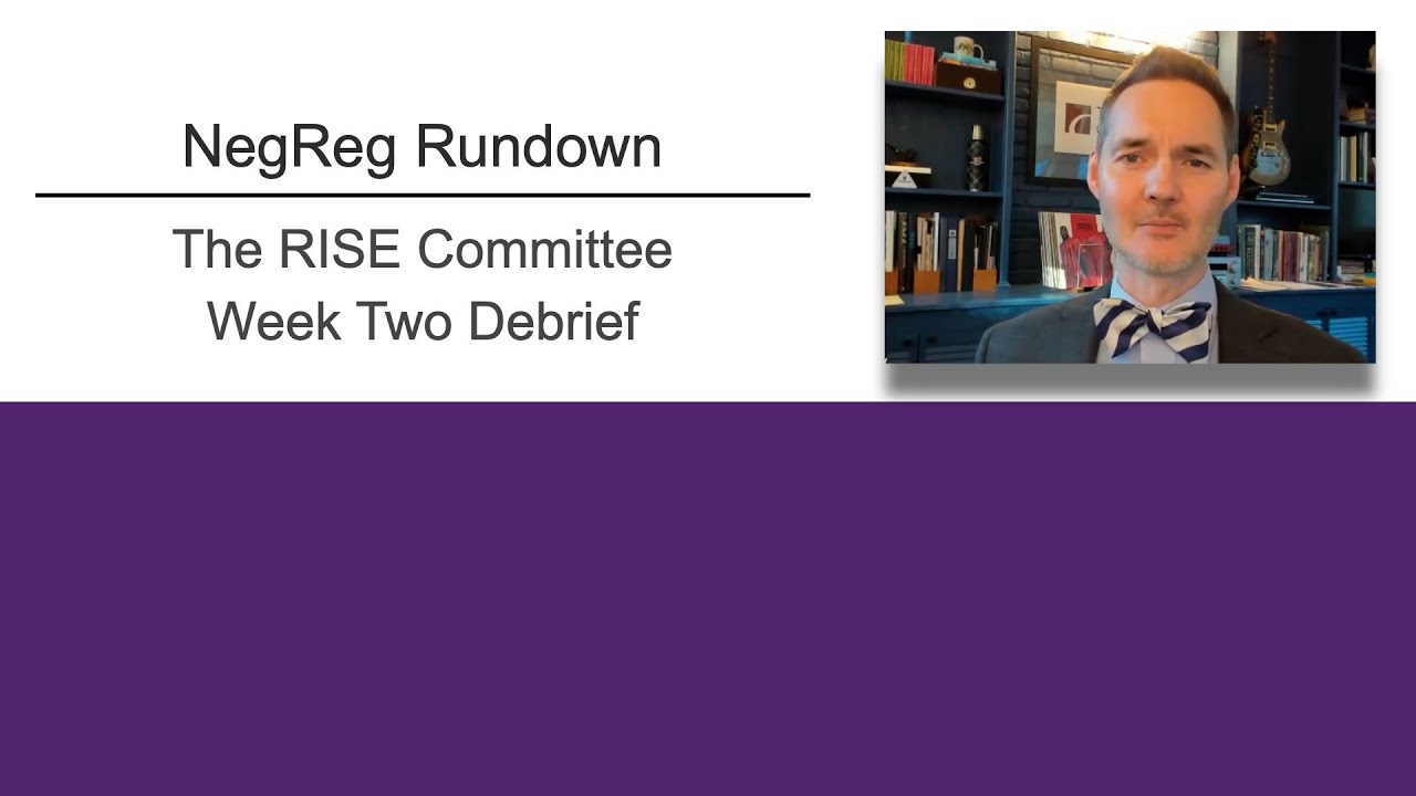 NegReg Rundown: The RISE Committee Week Two Debrief - YouTube