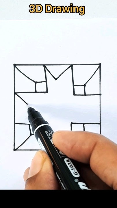 Easy 3D drawing tutorial - YouTube