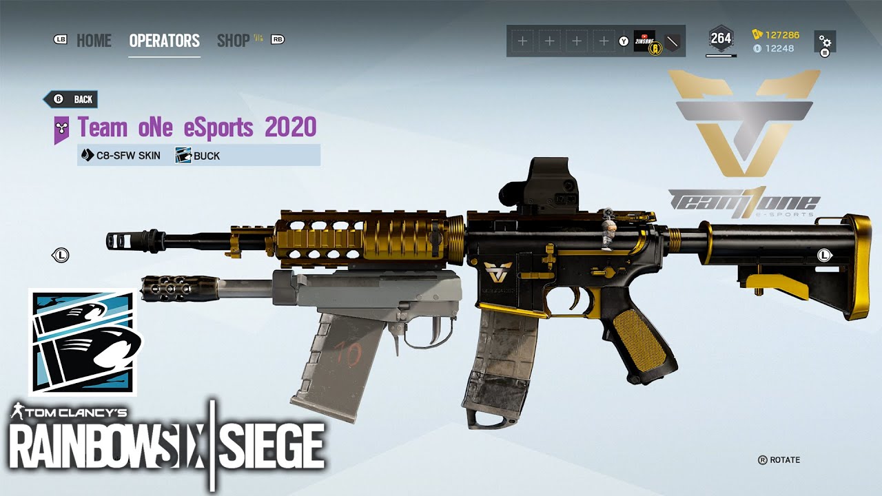 Team One Esports 2020 Weapon Skin - Rainbow Six Siege - YouTube