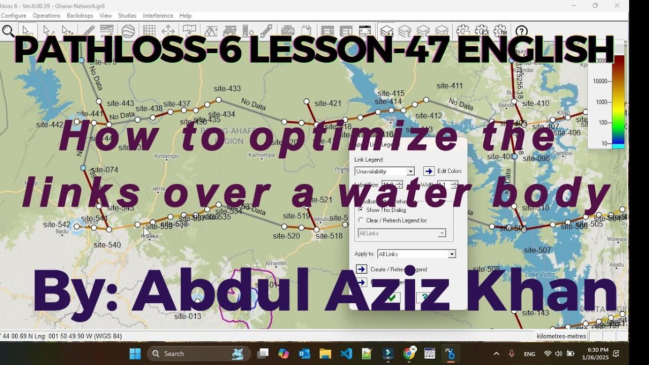 Lesson-47 How to optimize the links over a water body in PathLoss-6 English - YouTube