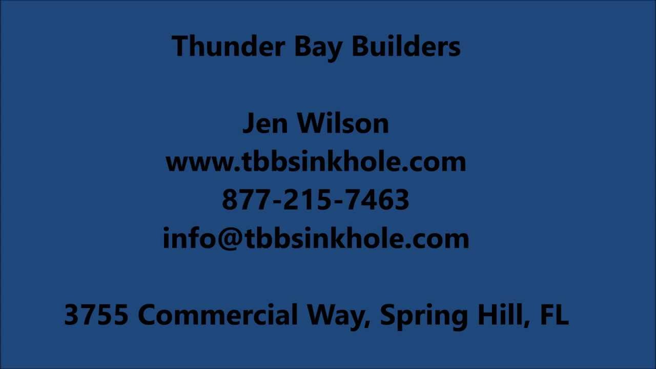 Sinkhole Repair in Spring Hill, FL - 877-215-7463 - Thunder Bay ...
