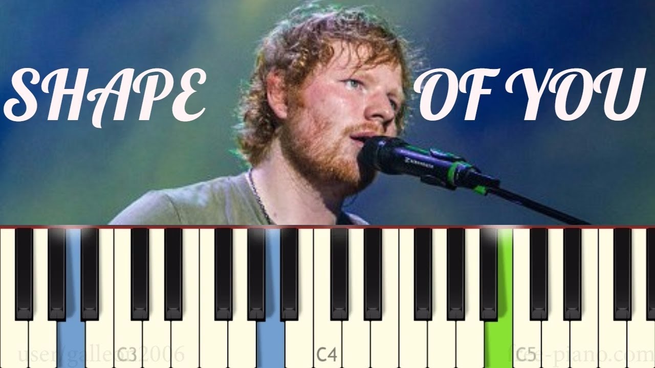 Ed Sheeran - Shape Of You - Easy Piano Tutorial - YouTube