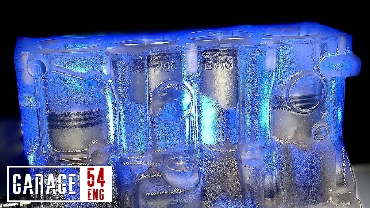 We make a see-through engine block - YouTube